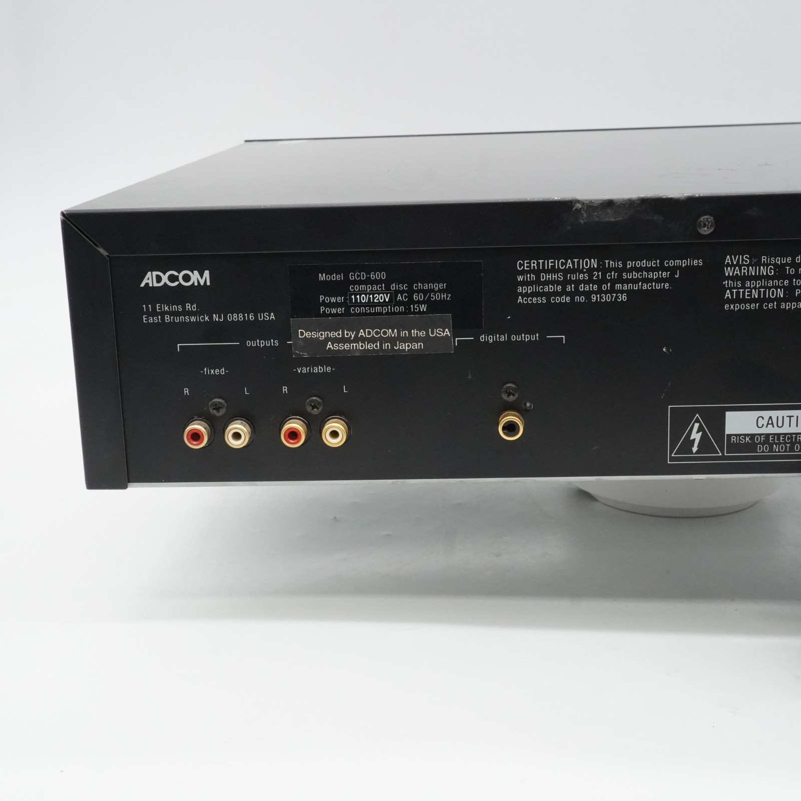 ADCOM GCD-600 5 Disc CD Player Changer FOR PARTS OR REPAIR! | eBay