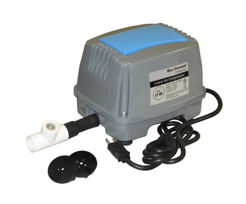 Blue Diamond ET60 Septic Linear Air Pump w/Free Back Pressure Safety ...
