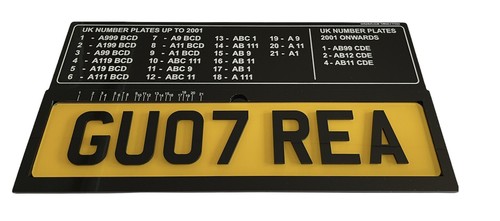 4D 3D Number Plate Jig Spacing Kit for 520 x 111 Oblong Plates | eBay