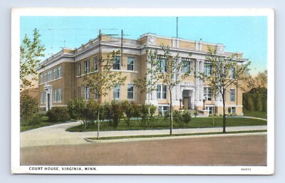 St. Louis County Courthouse Building Virginia Minnesota Postcard VTG MN ...