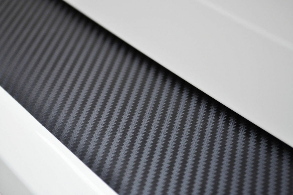 Universal 4D Carbon Fiber Car Rear Bumper Trunk Tail Lip Protect Decal ...