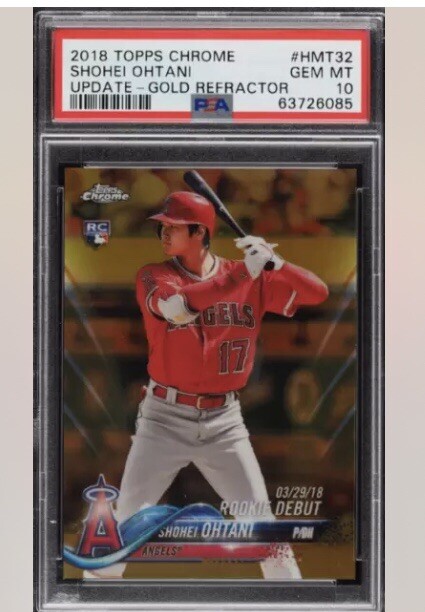 2018 Topps Chrome Update - Rookie Debut Gold Refractor #HMT32 Shohei ...