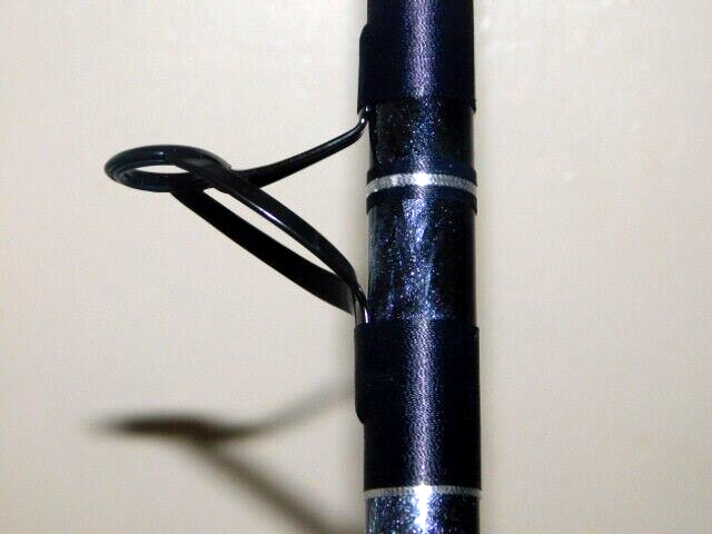 SPECIAL ORDER CUSTOM SHARK ROD 7'6" ALL BLACK ROD BLACK UB-4 80-130 LB ...