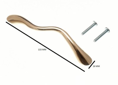 Kitchen Cupboard Door Pull Wave Handle Brass Plated 96mm Pack Of 2 ...