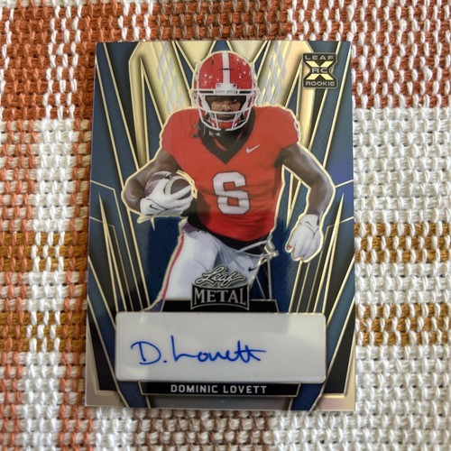 DOMINIC LOVETT 2024 LEAF METAL AUTOGRAPH XRC Blue Prismatic Refractor 9 ...