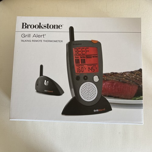 Brookstone Grill Alert Talking Remote Thermometer 558783 BBQ Meat Cooking - READ | eBay