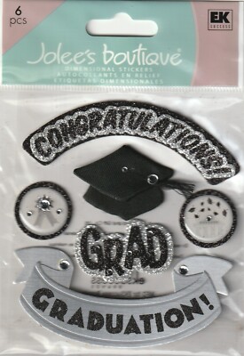 Jolee's Boutique 3D Stickers HATS OFF GRAD Graduation Theme 87121 Fast ...