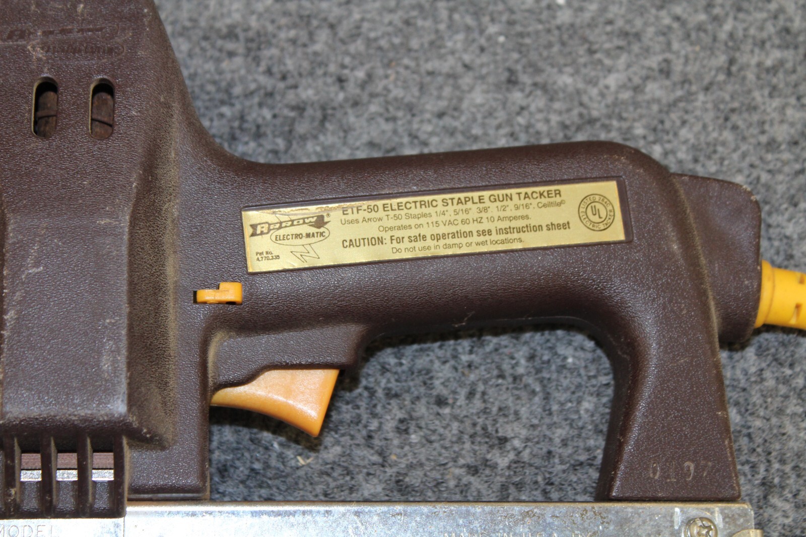 Arrow Electro-Matic ETF-50 Electric Staple Gun Tacker (USED) | eBay