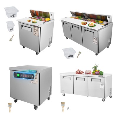 28/48/60/72" Refrigeration Sandwich Salad Prep Table Undercounter ...