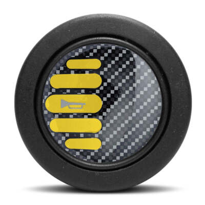 Sparco Horn Button Push Yellow Carbon Style Emblem For Sparco Steering ...