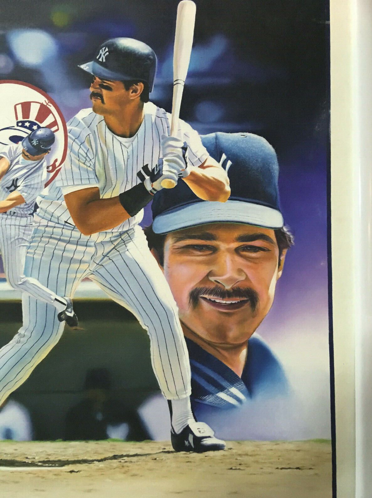 Don Mattingly Original Painting Canvas Terrence Fogarty Signed Framed 1 ...