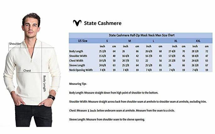 State Cashmere Half Zip Mock Neck Pullover 100% Pure Cashmere Polo ...