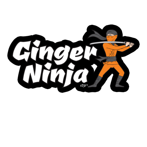 2 x Car Stickers - Ginger Ninja Decal Window Bumper Bike Truck Laptop ...