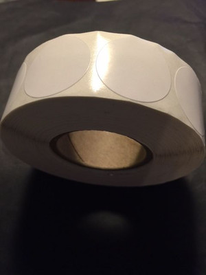 1" Round WHITE Circle LABELS 1000 PER ROLL GREAT STICKERS | eBay