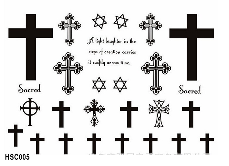 Cross Body Neck Waist Arm Temporary Body Tattoo HSC005 | eBay