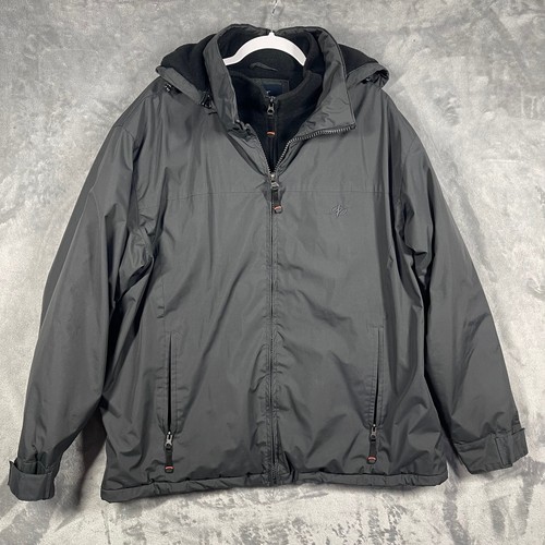 NordicTrack Men's XL Black 3 in 1 Hooded Winter Jacket Fleece Lined | eBay