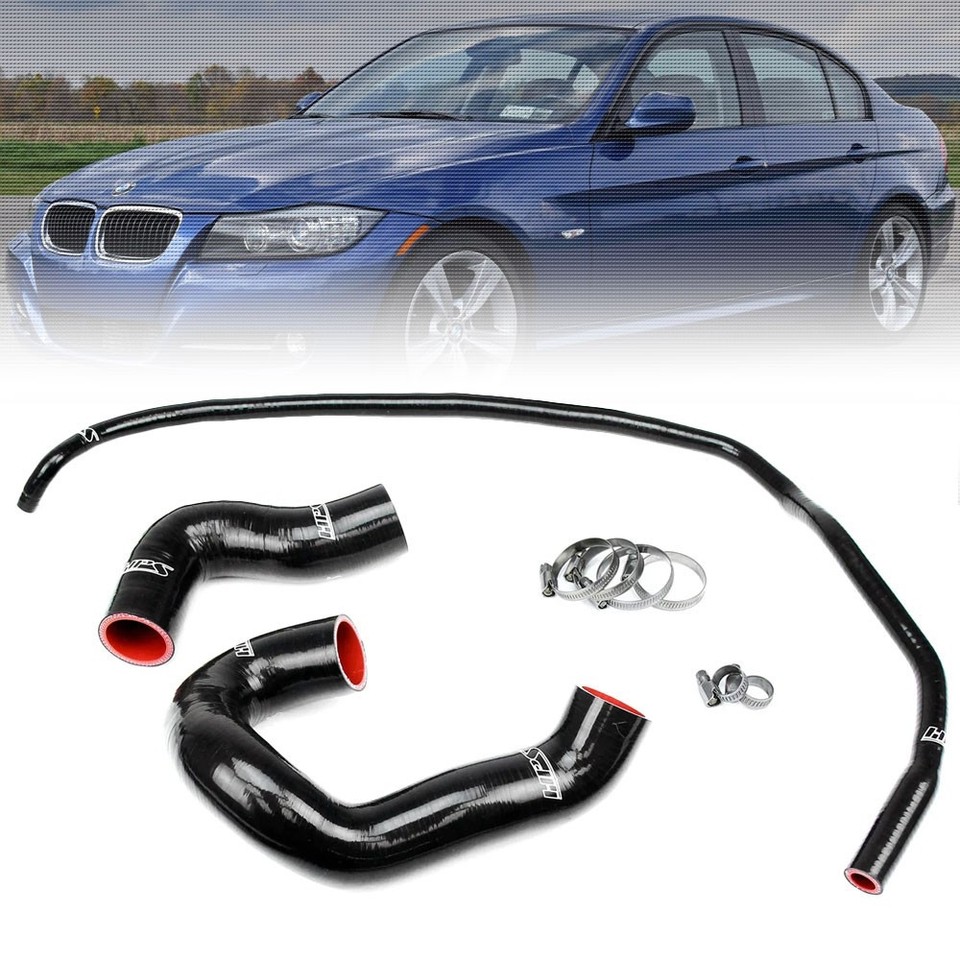 HPS Black Silicone Radiator Hose Kit For 07-13 BMW 135i 335i 3.0L Turbo ...