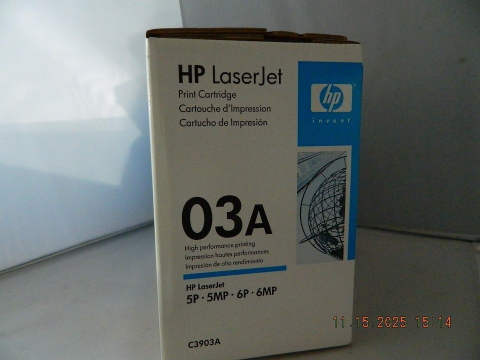 HP LaserJet 03A C3903A Genuine Black Toner Print Cartridge 5P 5MP 6P ...