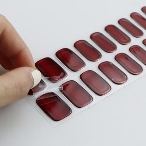 Semi Cured Gel Nail Stickers - UV/LED Nails - Cat Eyes Red | eBay