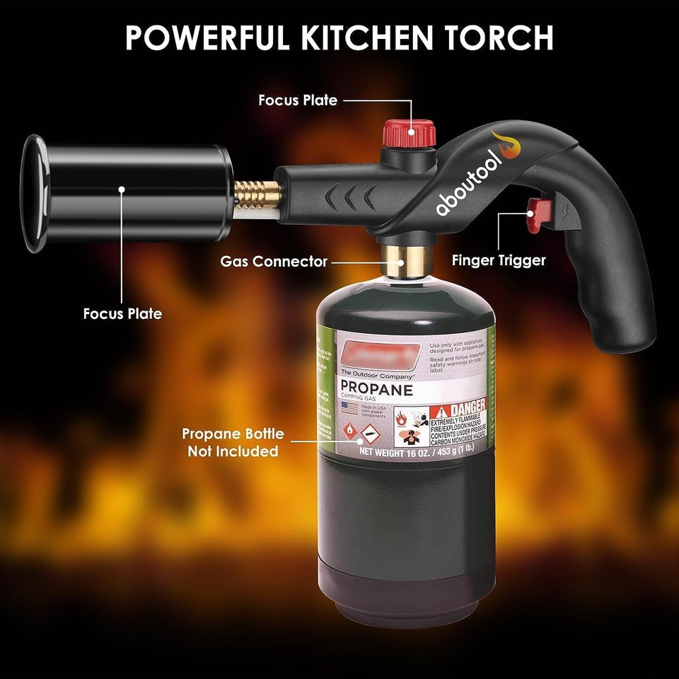 Propane Torch Gun Charcoal Starter Camp Grill Torch Outdoor Flame ...
