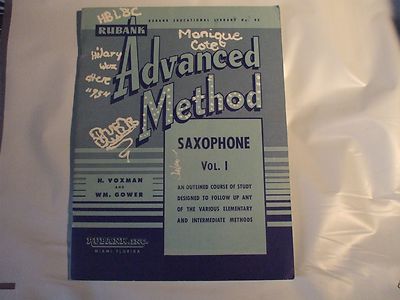 Advanced Method Saxophone Vol. 1 Rubank Educational Library No. 93 | eBay