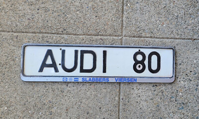 GERMAN VANITY LICENSE PLATE AUTO NUMBER CAR TAG AUDI 80 WITH ORIGINAL ...