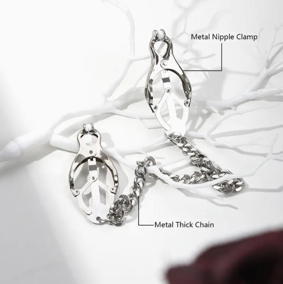 Nipple Clamps Bdsm Adult Sex Toy Butterfly Metal Nipple Clamps With ...