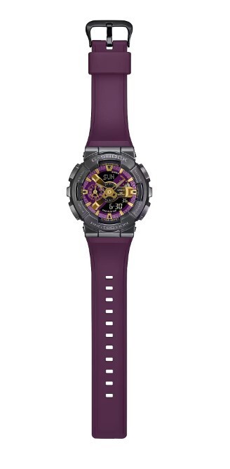 Casio G-Shock Analog Digital Black Dial Purple Strap Round Men's Watch ...