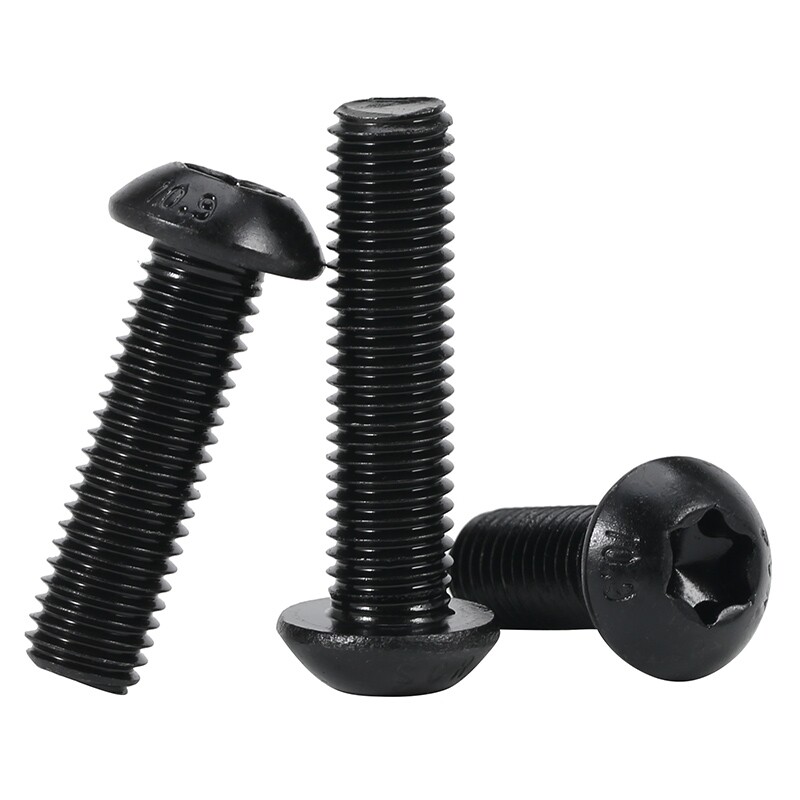 Torx Button Dome Head Bolt Screw Six Lobe Drive M3M4M5M6M8M10 Black ...