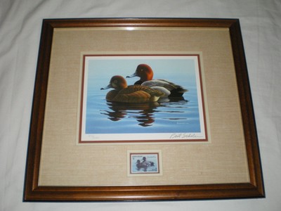 1982 Phil Scholer Signed #ed 473/6500 Minnesota Duck Stamp Hen Drake ...