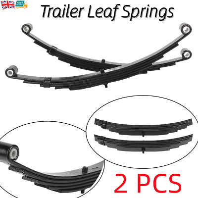 2PCS 5-Leaf Double Eye Trailer Leaf Springs 1600kg Max Load 640mm Eyes ...