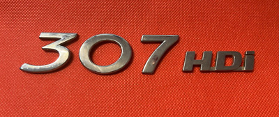 PEUGEOT 307 HDi - CAR BADGE - WILL REQUIRE NEW ADHESIVE TO REAR | eBay UK