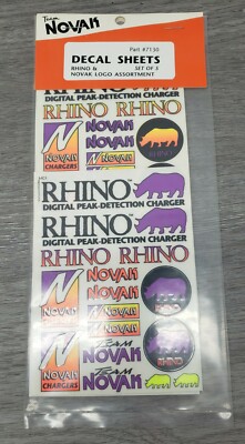 Vintage Team Novak Decal Sheets #7130 Set of 5 Rhino RC10 Tekin ESC ...