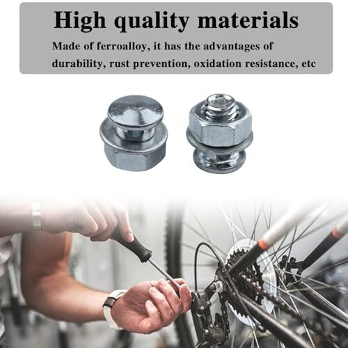 10 Pack Brake Cable Regulator Locking Screw with Nuts & Washers Sliver ...