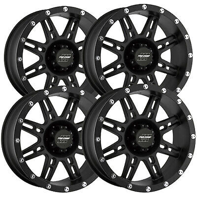 (Set-4) Pro Comp PA31 Stryker 16x8 6x5.5" +0mm Flat Black Wheels Rims ...