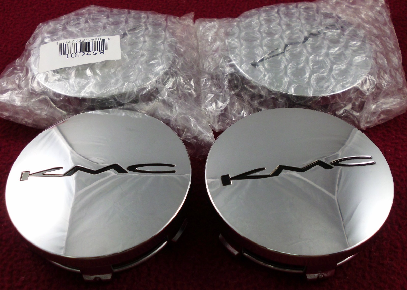 KMC Wheels Chrome Custom Wheel Center Caps Set of 4 # 852C01 / S1105-06 ...