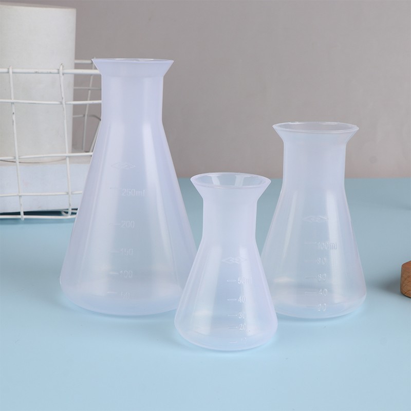 1Pc 50/100/250ml Plastic Erlenmeyer Flask Narrow Neck Conical Triangle ...