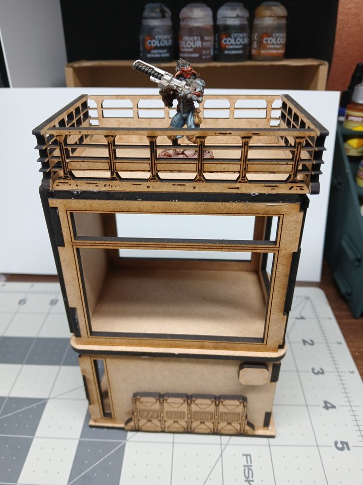 SCI FI / Post Apoc / Warhammer 40k Necromunda Roof Deck Building | eBay