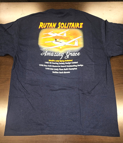 Rutan Solitaire T-Shirt All Sizes – Burt Rutan Aircraft Design ...