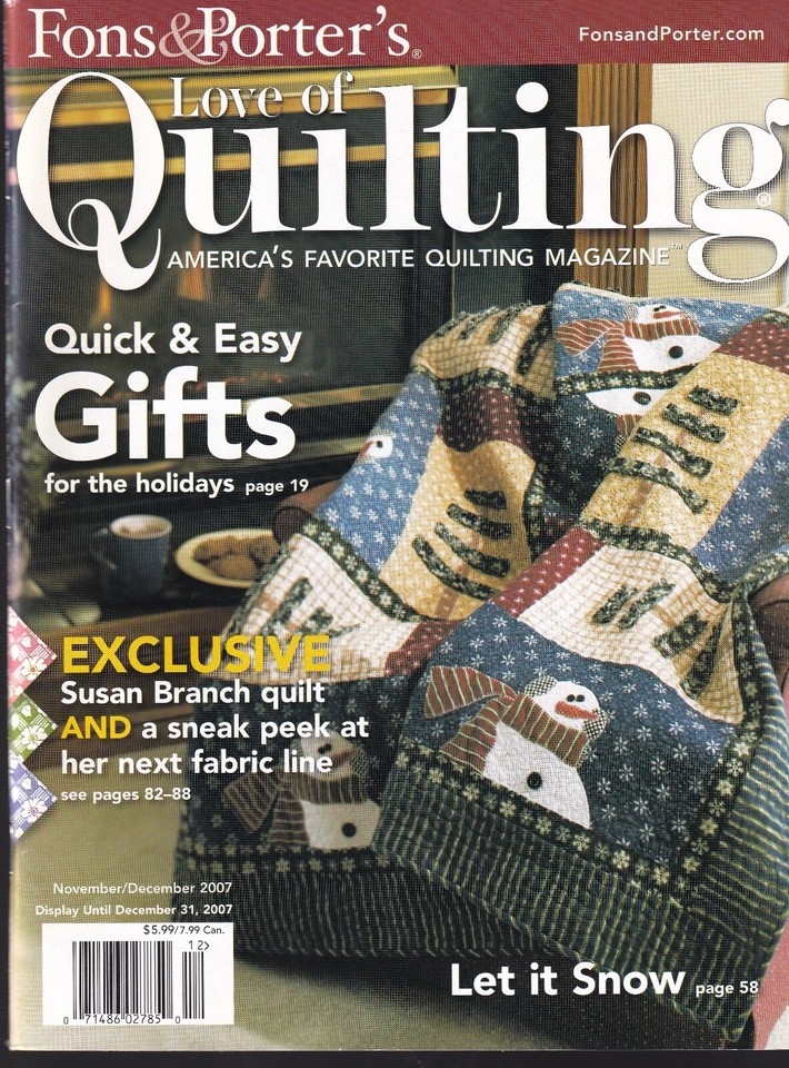 Love of Quilting Magazines -2005 - 2017 - Fons and Porter | eBay
