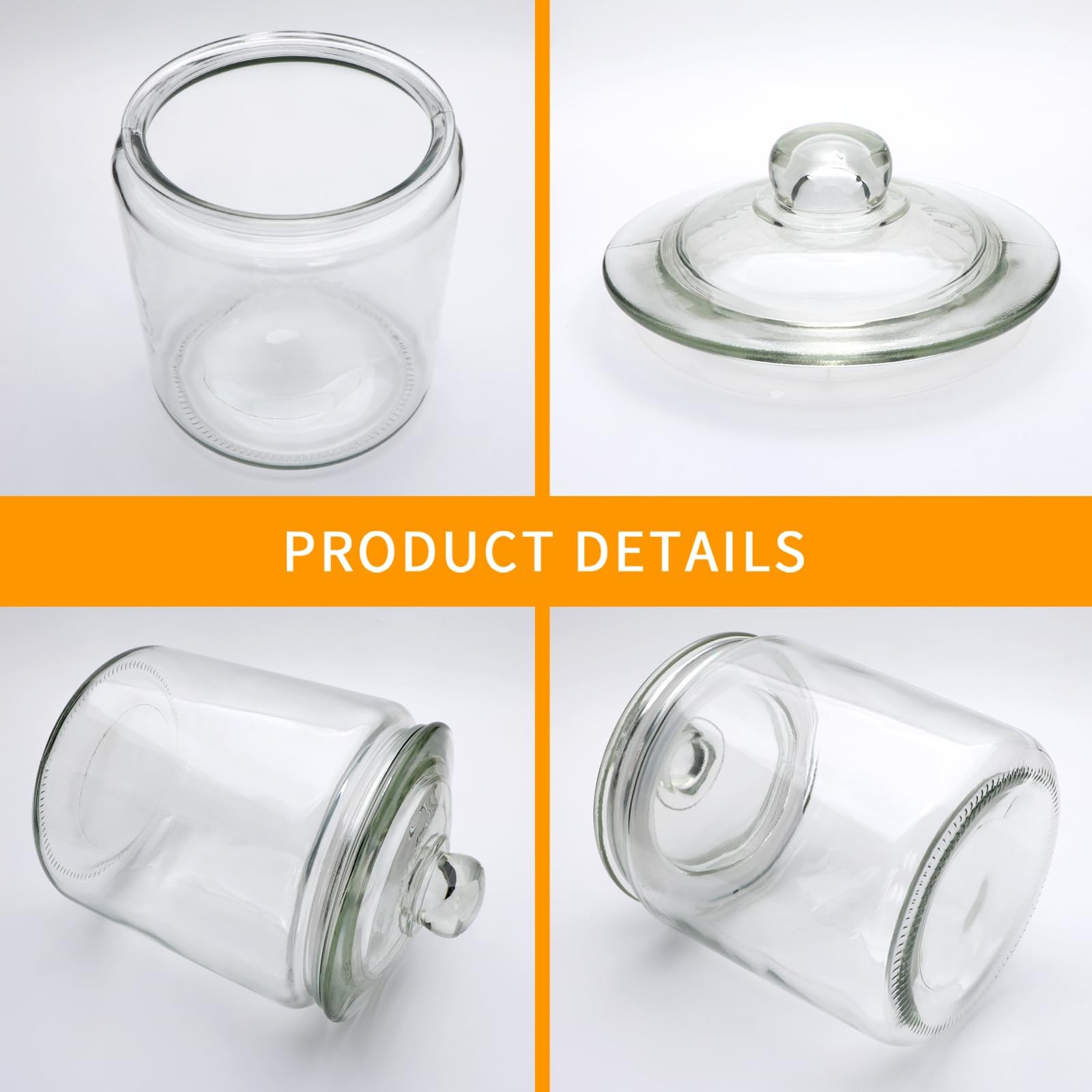 1 Gallon Glass Canister, Cookie Jar & Candy Jar with Airtight Lid ...