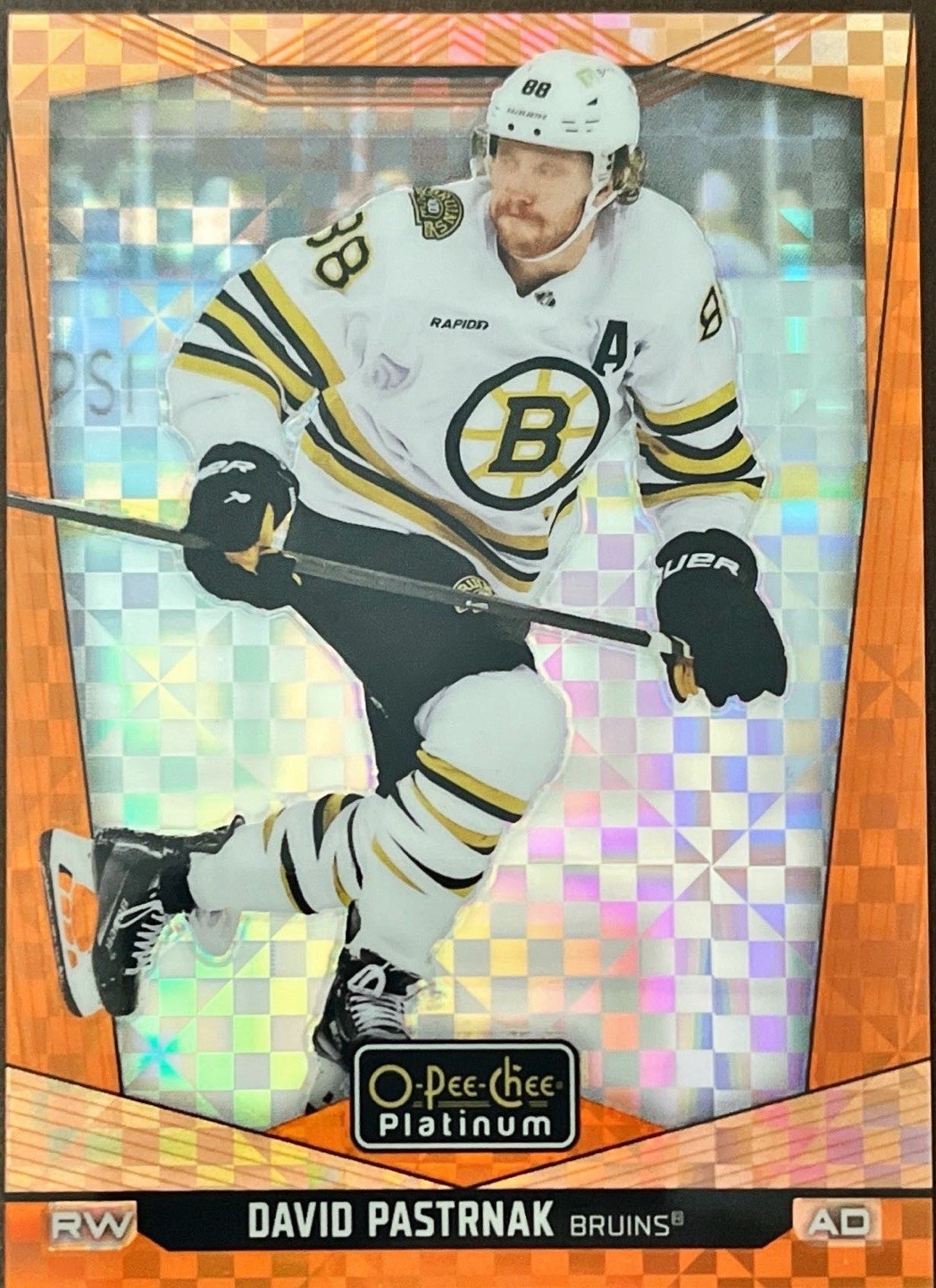 2024-25 O-Pee-Chee Platinum - David Pastrnak #183 Orange Checkers /25 ...