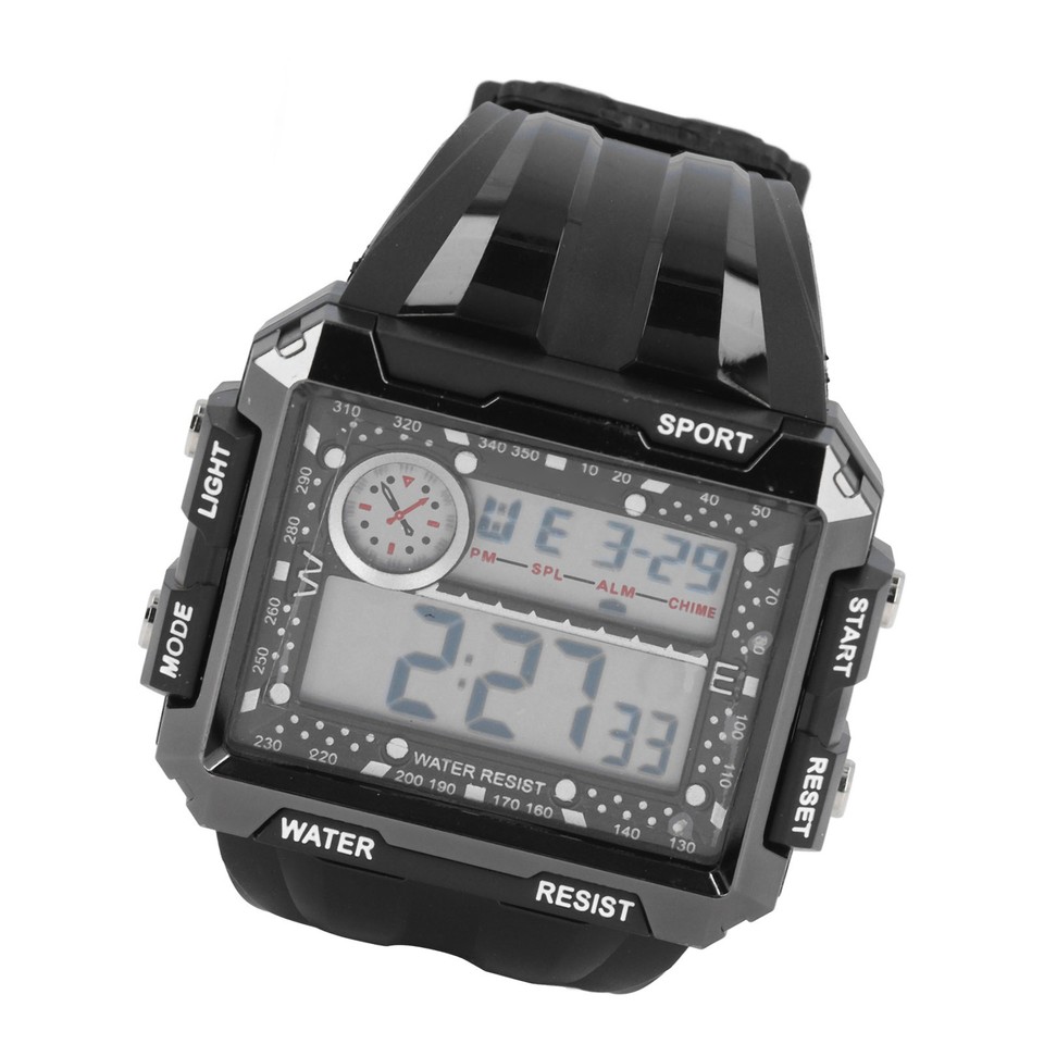 Sports Watch Large Screen Dial Digital Sports Watch Rectangular Dial ...