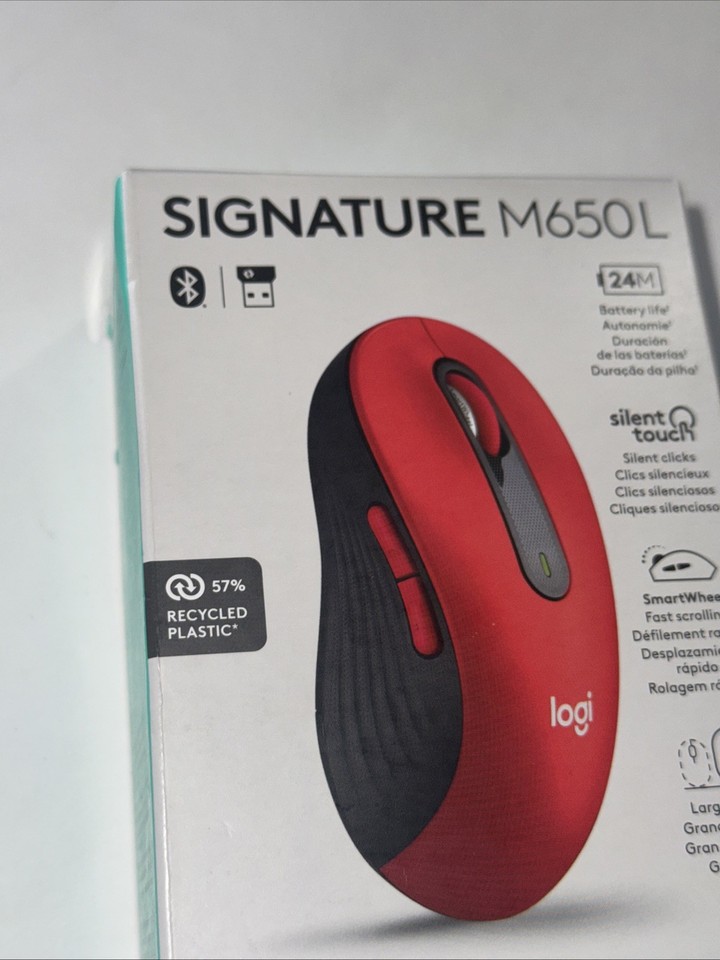 Logitech Signature M650 L Full-size Wireless Scroll Mouse with Silent ...