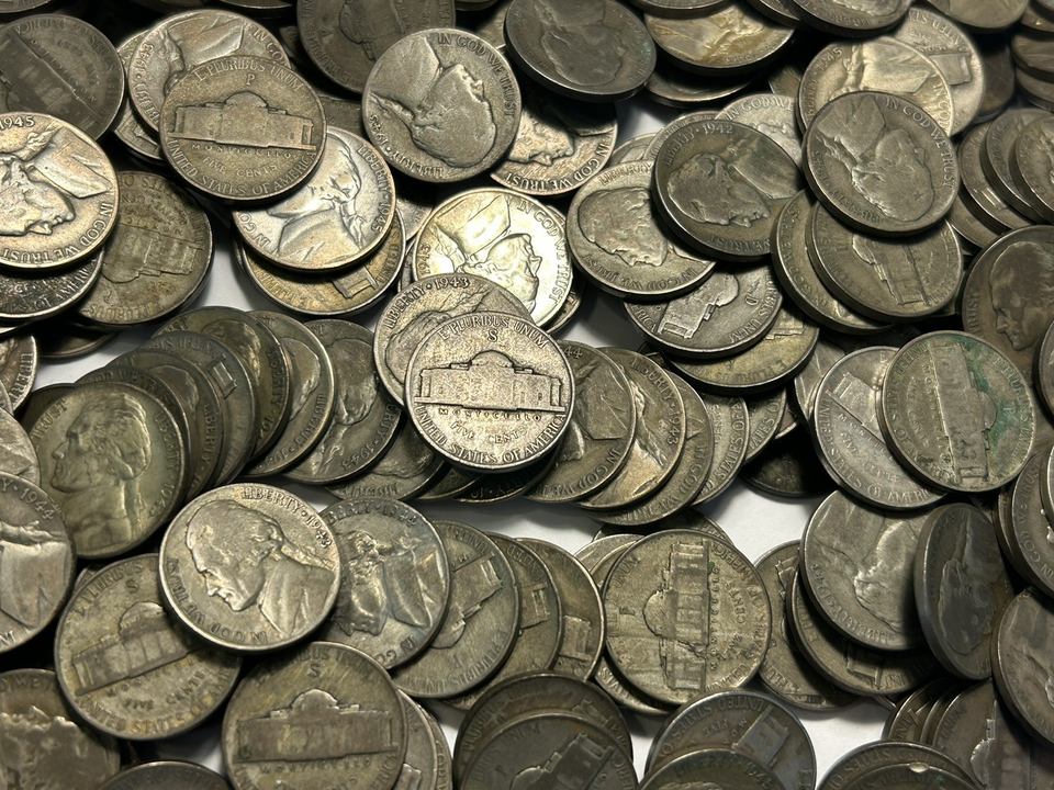 1942 TO 1945 JEFFERSON SILVER WAR NICKEL LOT / 400 COINS | eBay