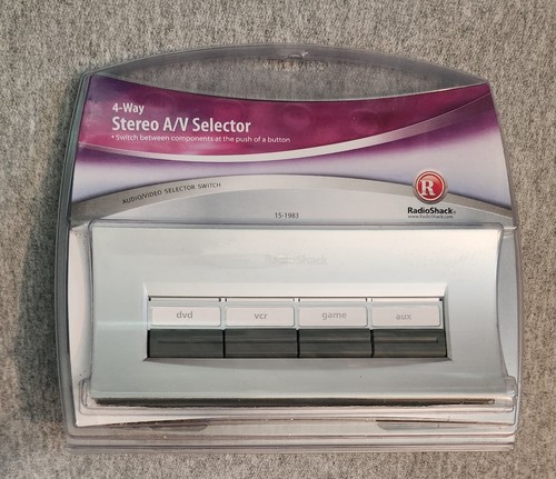 Radio Shack 4-Way Stereo Audio/Video Selector 15-1983 New Old Stock ...