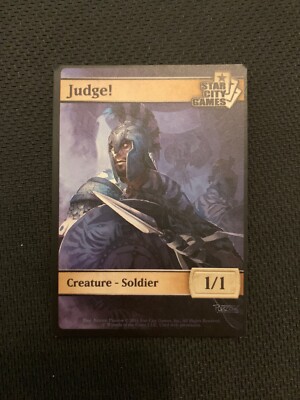 Starcitygames Judge Token 1/1 Creature Soldier Promo HTF MtG Magic The ...