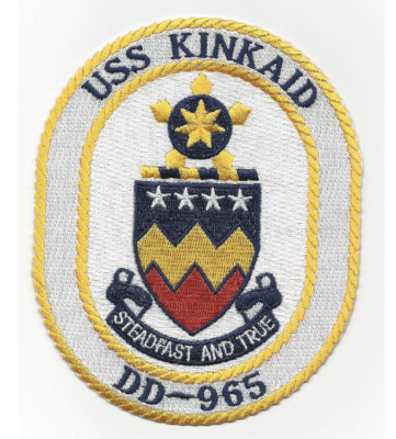 4.875" NAVY USS KINKAID DD-965 EMBROIDERED PATCH | eBay