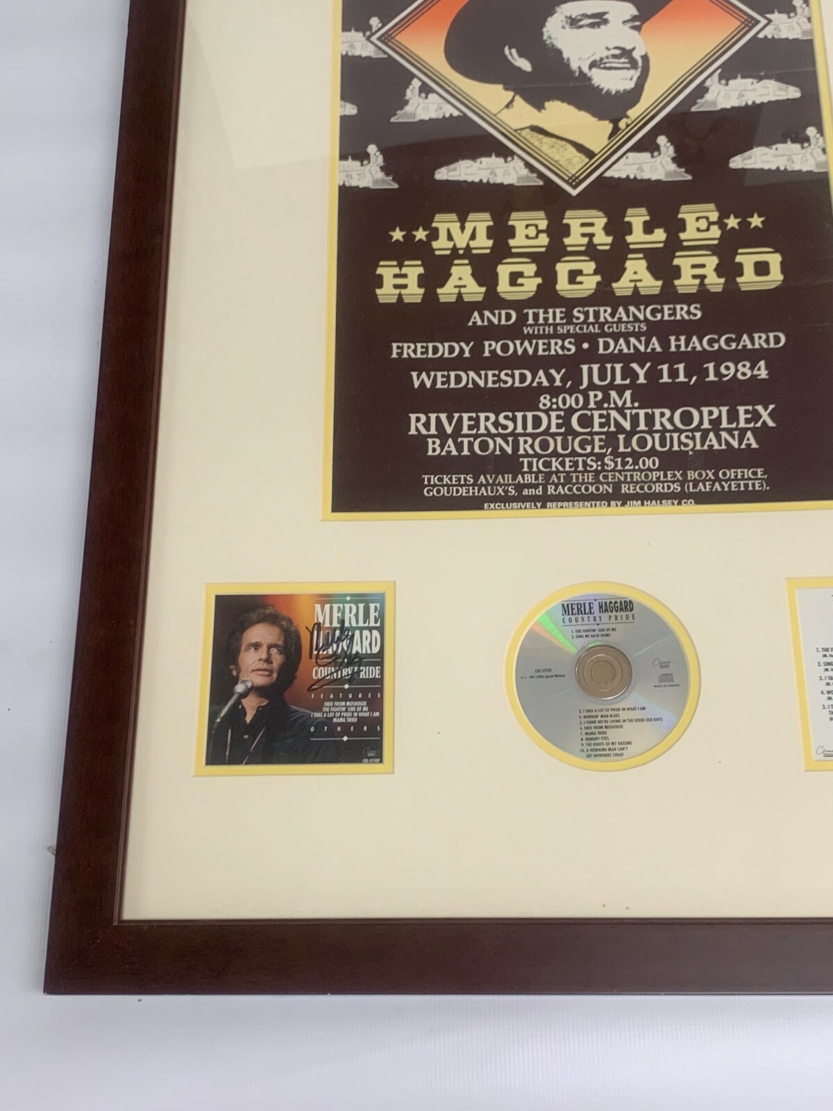 Large Framed Merle Haggard Poster and Autographed CD-Country Pride | eBay