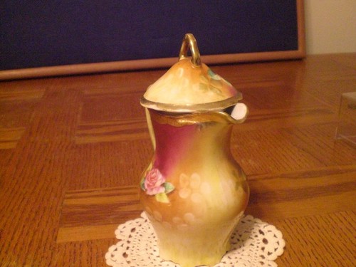 VINTAGE PITCHER SIZE SMALL PRINCESS ROSE GERMANY SHABBY CHIC PINK ROSES ...